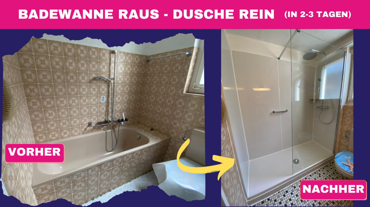 Badewanne Raus Dusche Rein An Einem Tag
