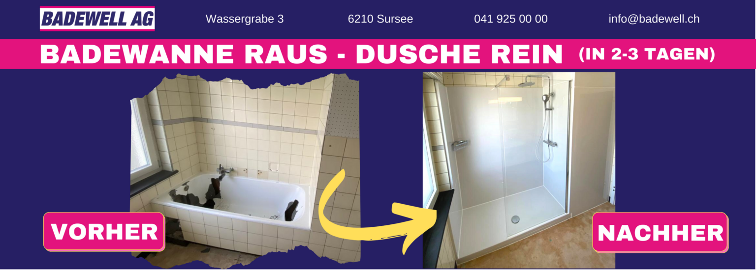 Badewanne Raus Dusche Rein An Einem Tag
